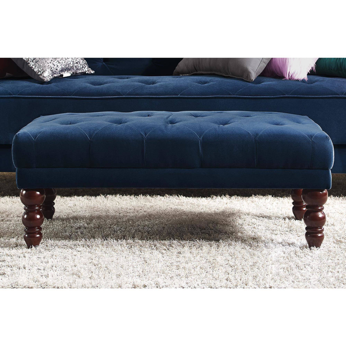 Westminster Vintage Tufted Rectangle Ottoman – Brilliant Hippie